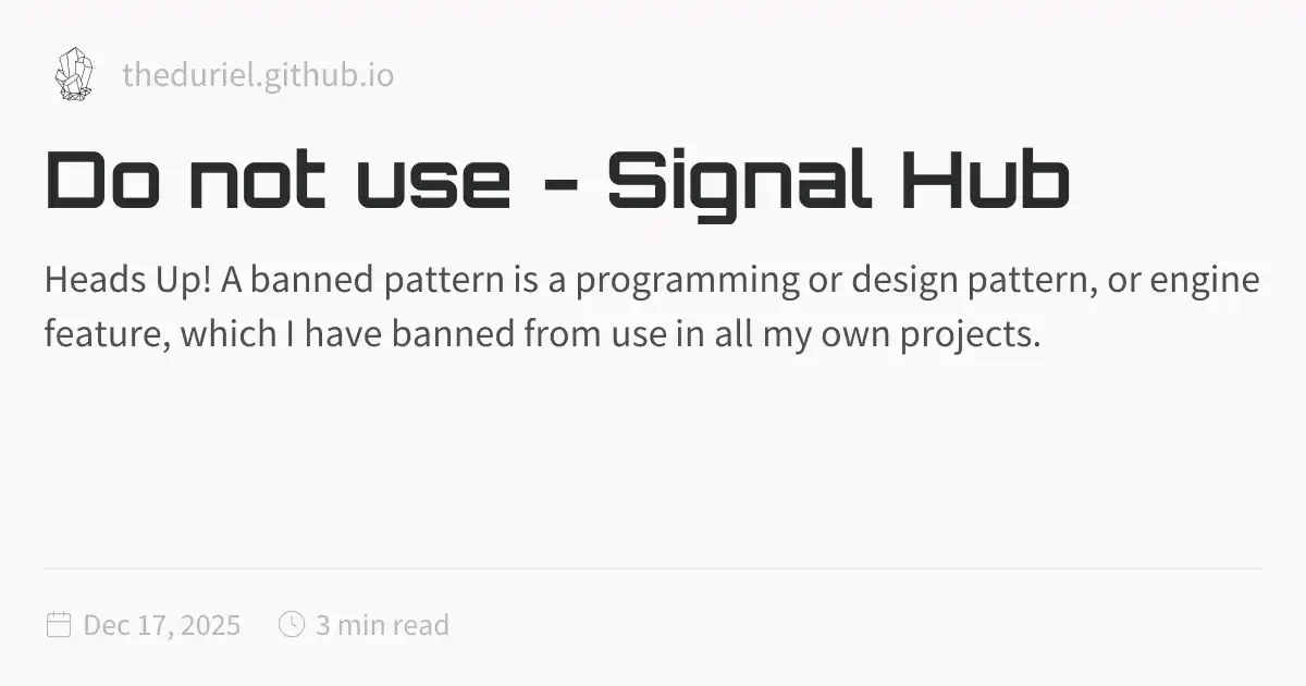 Do not use - Signal Hub