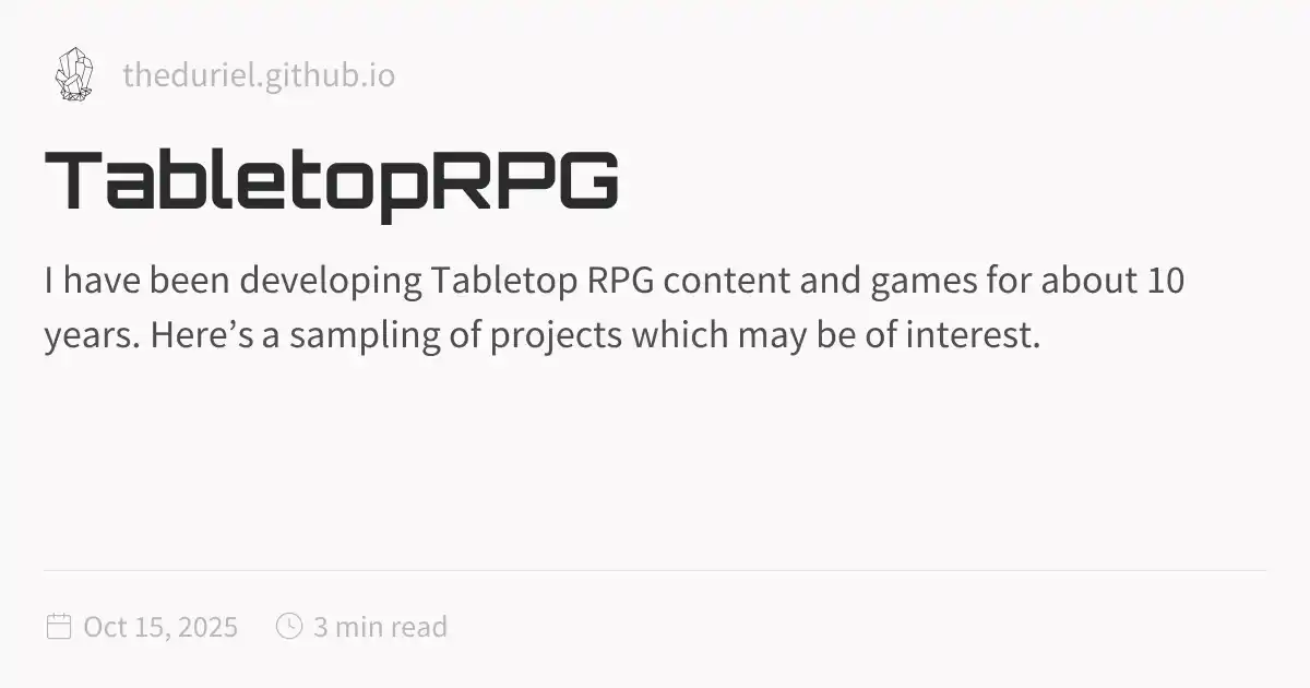 TabletopRPG