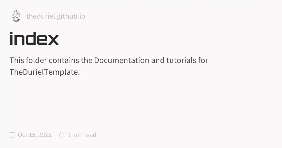 index [theduriel.github.io]